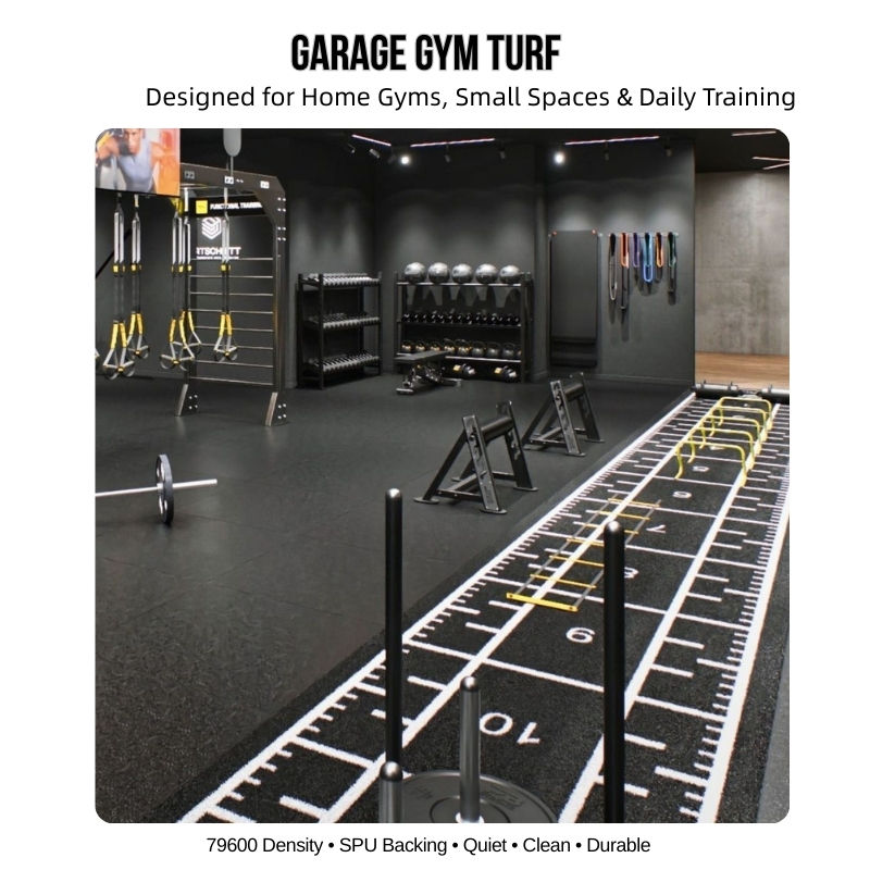 Garage Gym Turf 1x5m 15mm High Density 79600 SPU Backing Durable Indoor ...