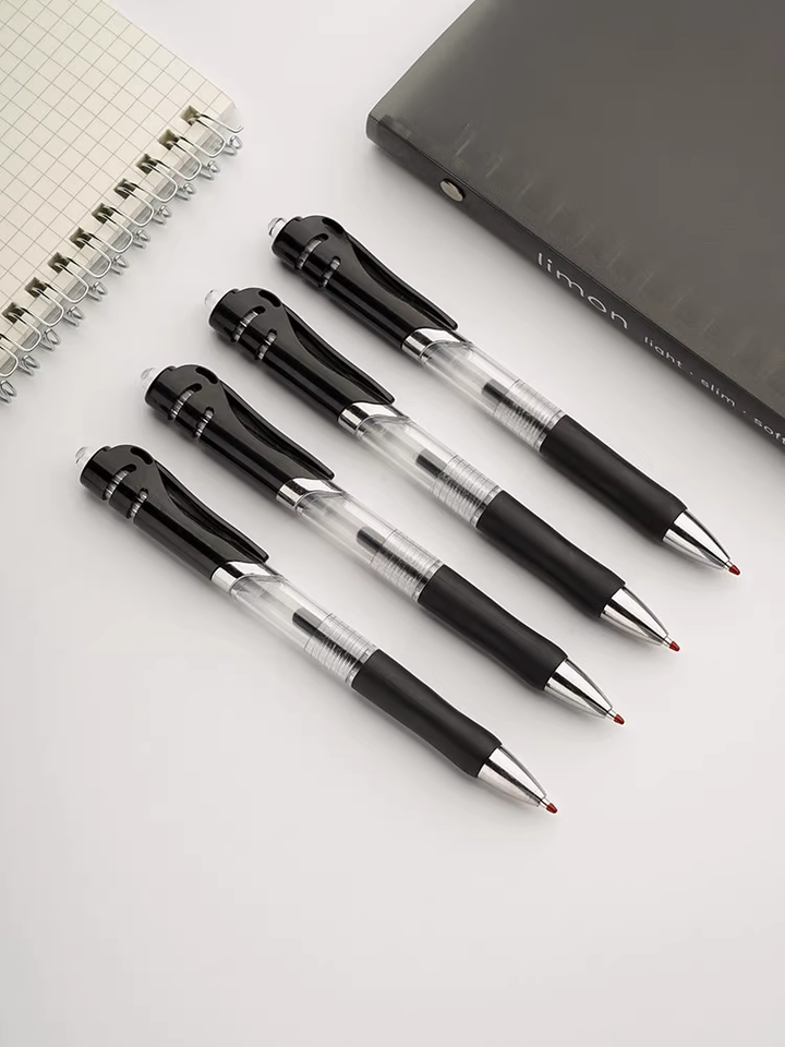 Custom Logo Promotional Pen Retractable 0.5mm Tip Large Capacity Pen ...