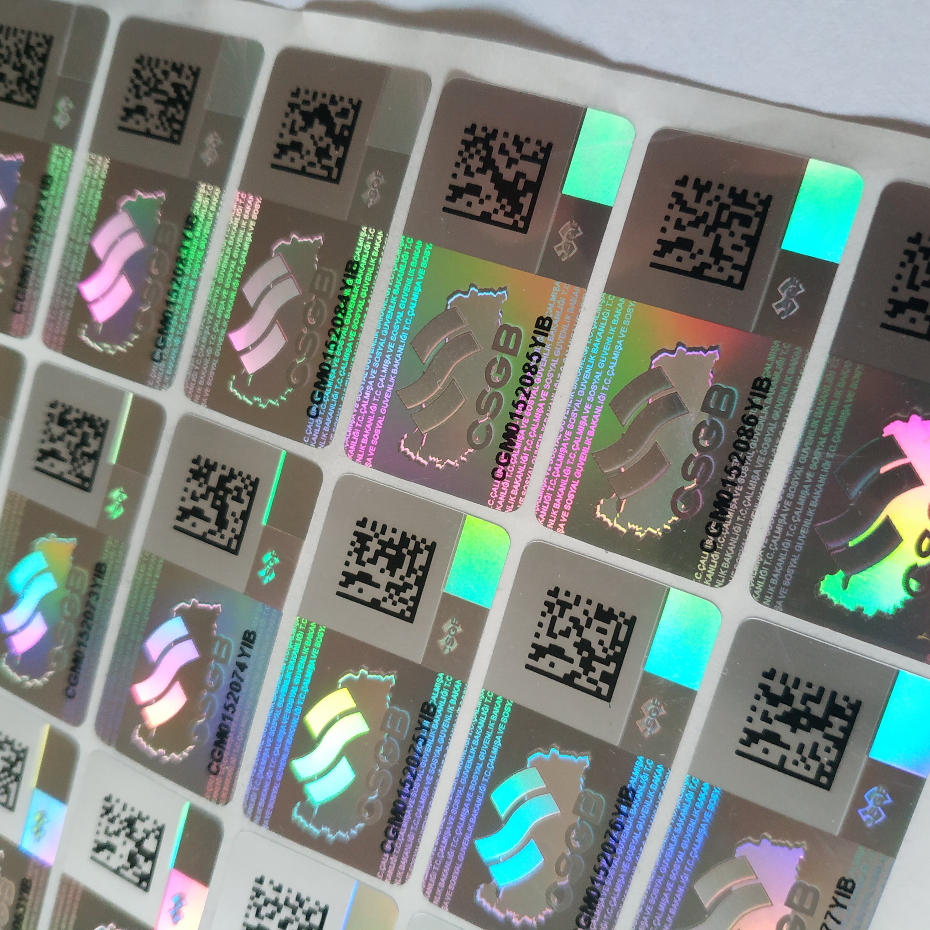 Calidad Premium y etiqueta de holograma código qr número de serie ...
