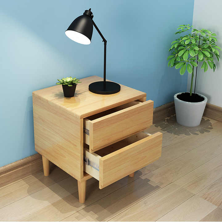Wholesale Storage Bedside Table With 2 Drawers Economy Multifunctional ...