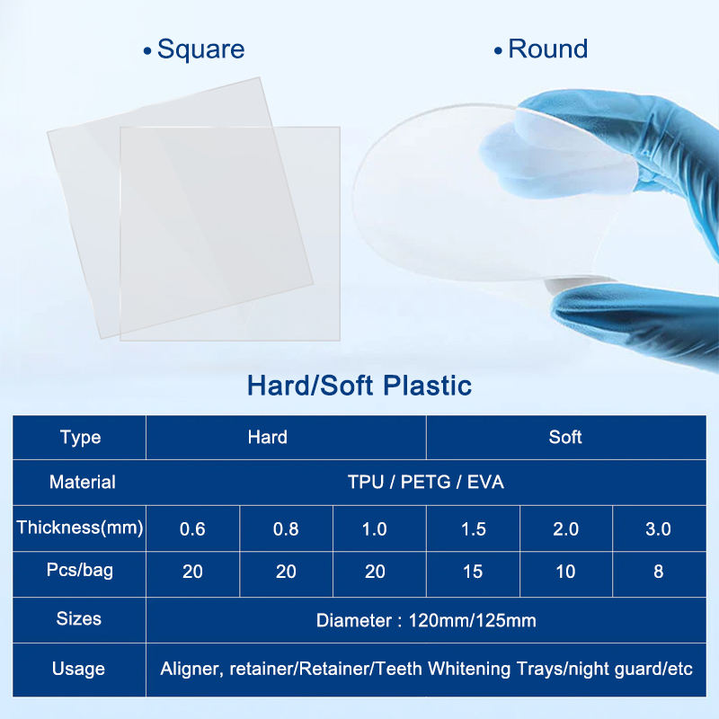 Dental Lab TPU PETG EVA Clear Aligners - Orthodontic Sheets