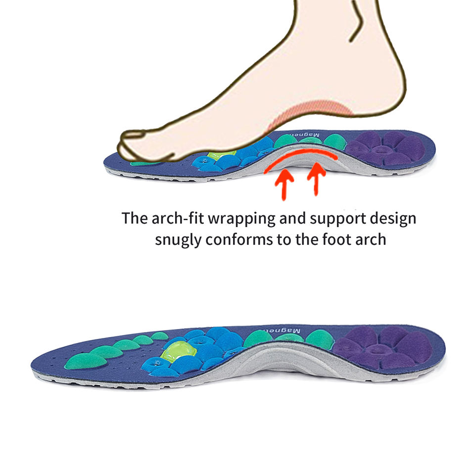 Excellent Quality EVA Magnetic Finger Massage Arch Support Insole ...