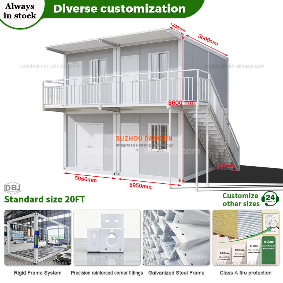 Modern Style Glass Curtain Wall Container House Flat Pack Prefabricated ...