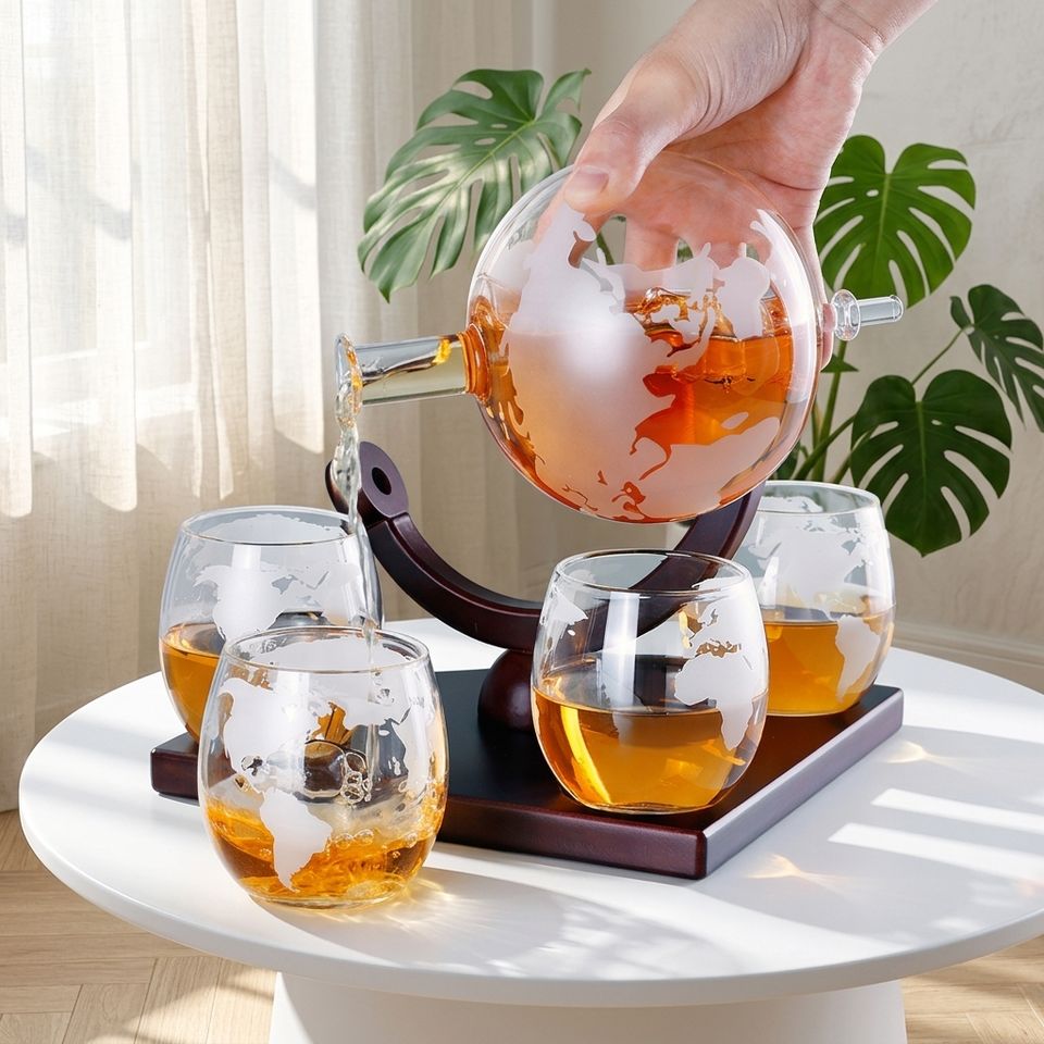 Custom Logo 850ml Borosilicate Transparent Creative Globe Sherry ...