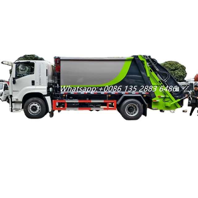 Garbage Collection Vehicle with Compressed Refuse Compactor