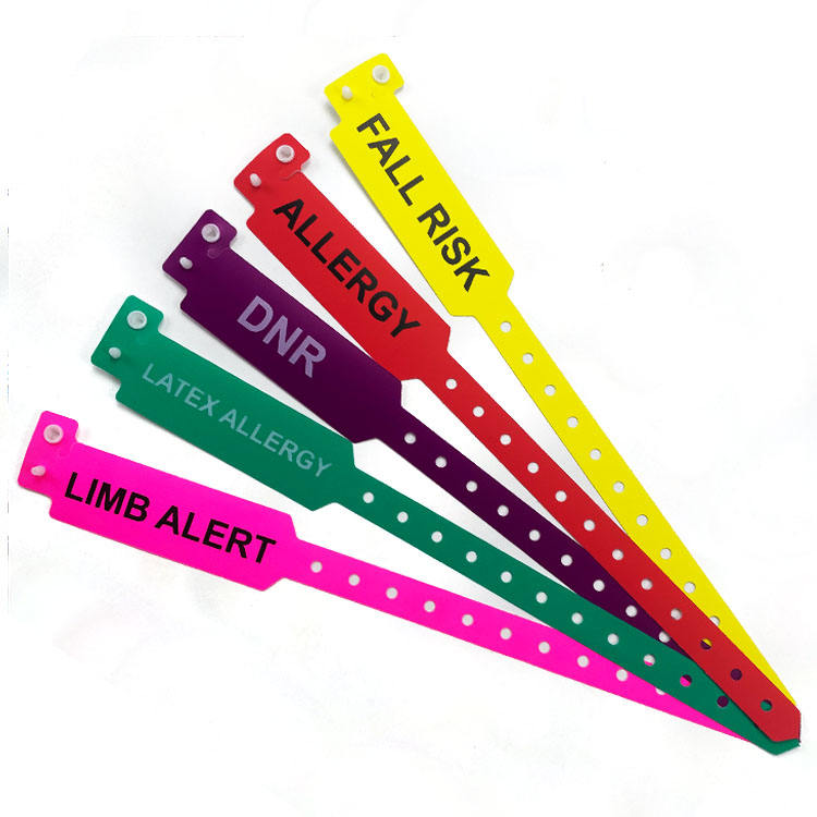 Custom Fall Risk Medical Alert Medical Id Wristband With Snap Closure ...