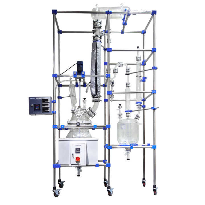 Double Jacketed Glass Reactor with Distillation Column| Alibaba.com