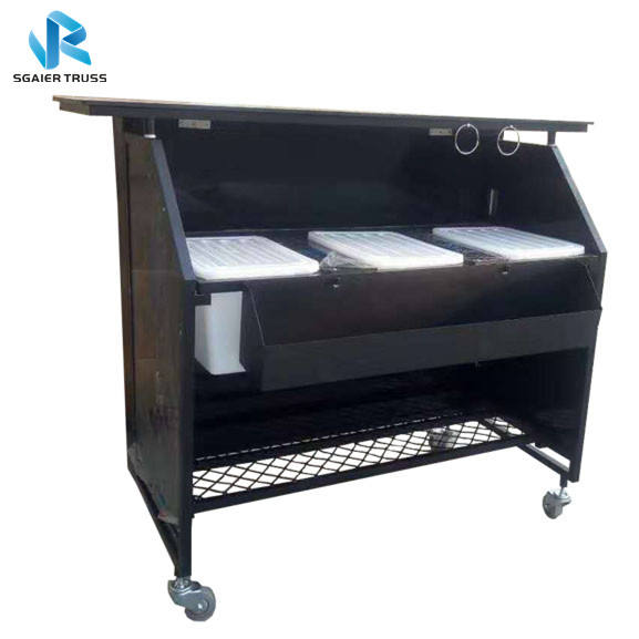 Top Sale Folding Bar Portable Bar Folding Mobile Bar Counter for Sale Black