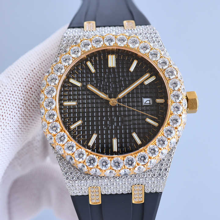 Hexagonal Moissanite Custom Men's Automatic Mechanical Watch Luxury ...