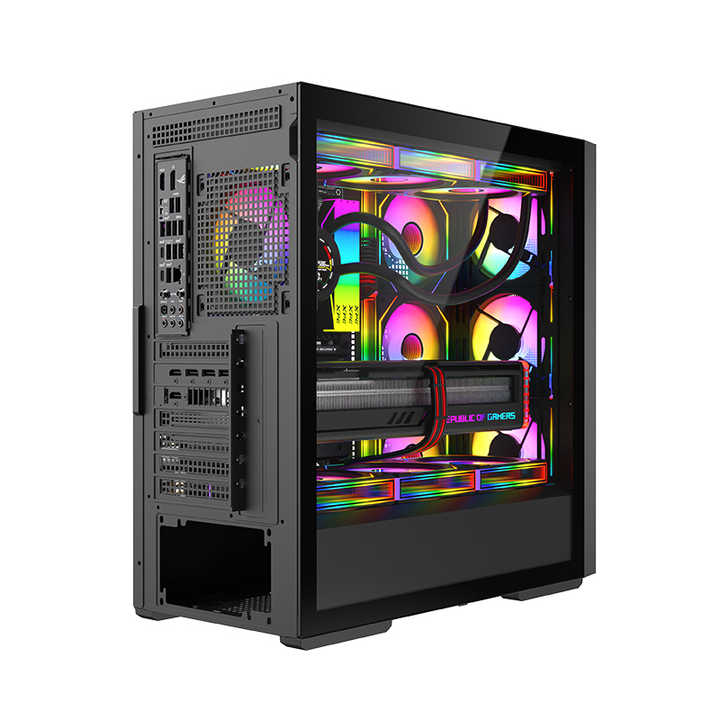 RGB Full-View Side Transparency Mesh Strong Heat Dissipation ATX Mid ...