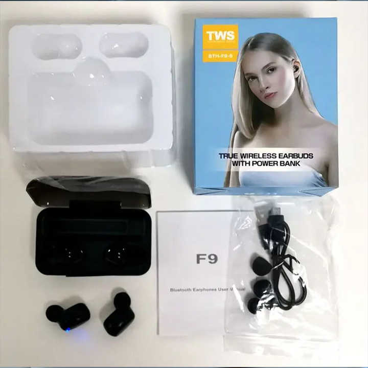 F9-5 True Wireless Blue Tooth Head Phones - Noise Reduction