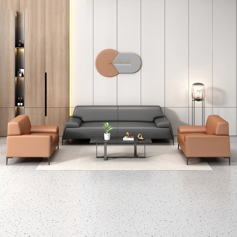 Modern Modular Executive Office Sofa Set with Synthetic Leather for ...