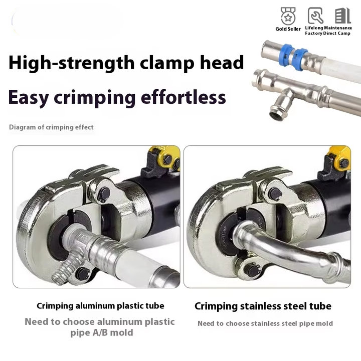 Manual Stainless Steel Pipe Crimping Pliers Water & Aluminum Plastic ...