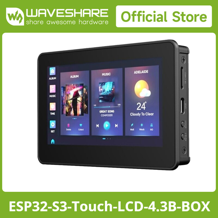 Esp32-s3-touch-lcd-4.3b-box by Waveshare - Dual-Core Power