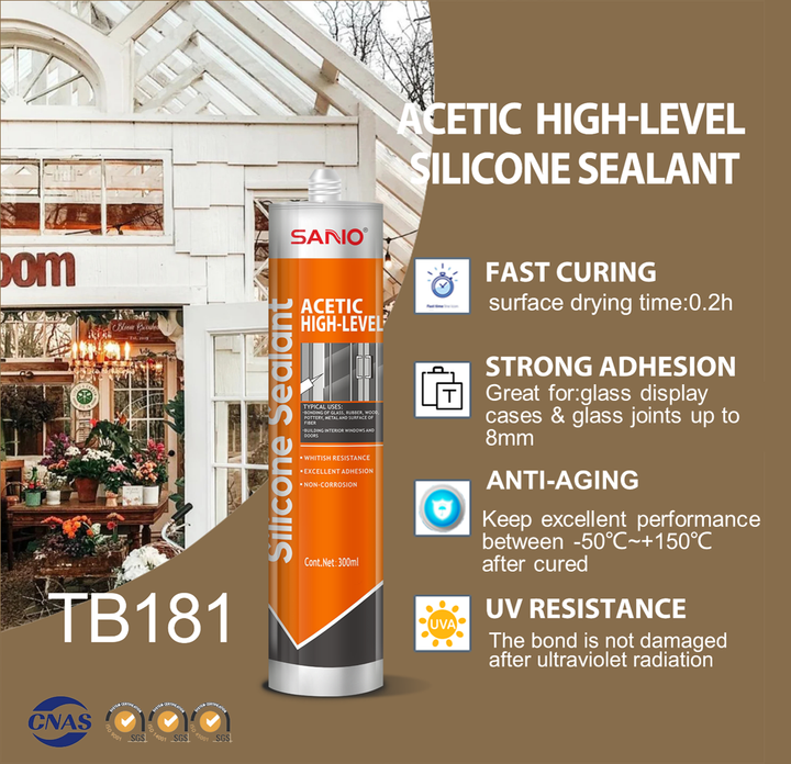 SANVO 300ml GP Silicone Glue for Glass Window and Door Neutral Adhesive One Component Sealant ...