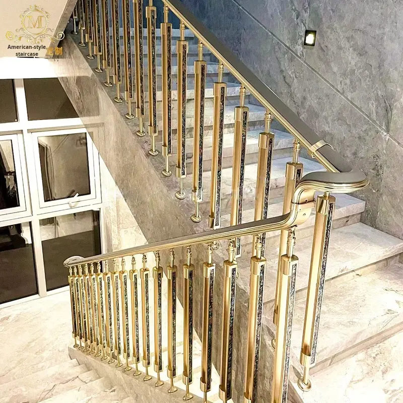 Aluminum Alloy Stair Handrail Columns Villa Self-Built Homes High-End Custom Indoor Household ...