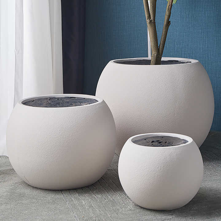 European Apple-style Large MgO Flower Pot Planter for Garden Home ...