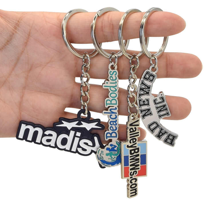 Custom Design Cute logo Luxury Promotional Keyring Cartoon Metal ...