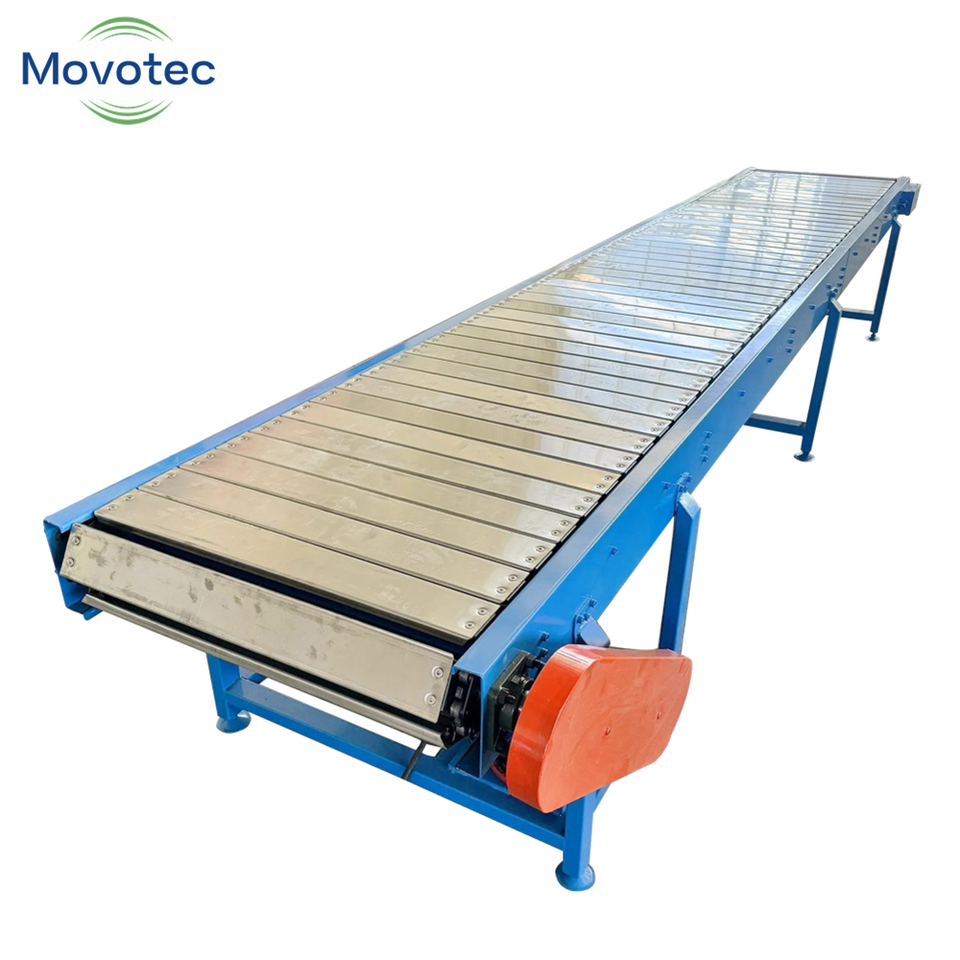 Movotec Slat Plate Double Chain Belt Conveyor Machine with Carbon Steel ...