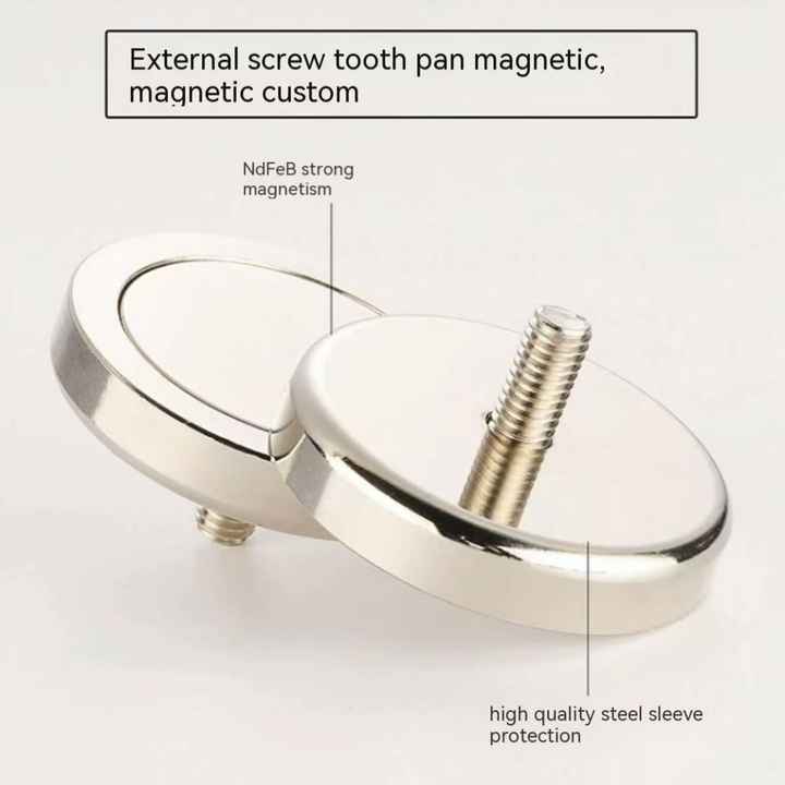 Heavy Duty Neodymium Cup Holding Strong Magnet Pot Thread-Male Mounting ...