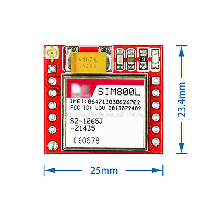 SIM800L Original Module with PCB Board and Antenna GPRS Adapter Board ...