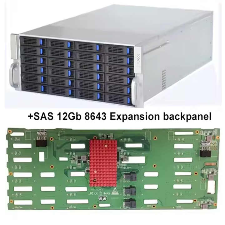 4U Rackmount Server Case with 24 Hot-Swappable Drive Bays