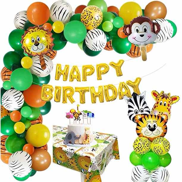 Forest Animal Balloon Lion Tiger Monkey Giraffe Balloon Wild One for ...