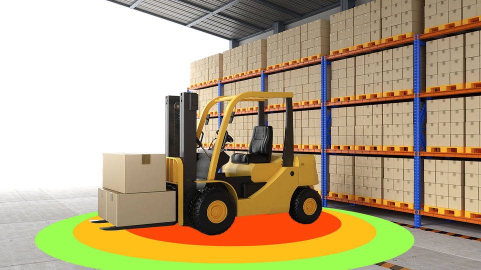 Warehouse Forklift Pedestrian Proximity Warning System Red Zone Safety ...