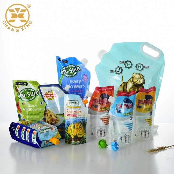 Refillable 1L 2L Spout Pouch Packaging Bag for Detergents