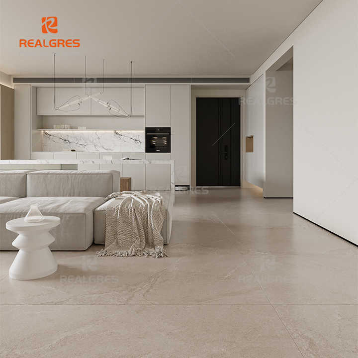Realgres 10mm Matte Porcelain Floor Tiles 900x1800mm Stone Texture Non ...