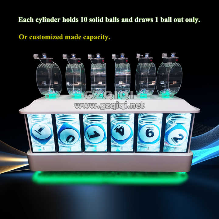 Standard Pick 6 Lottery Ball Machine with TV Display