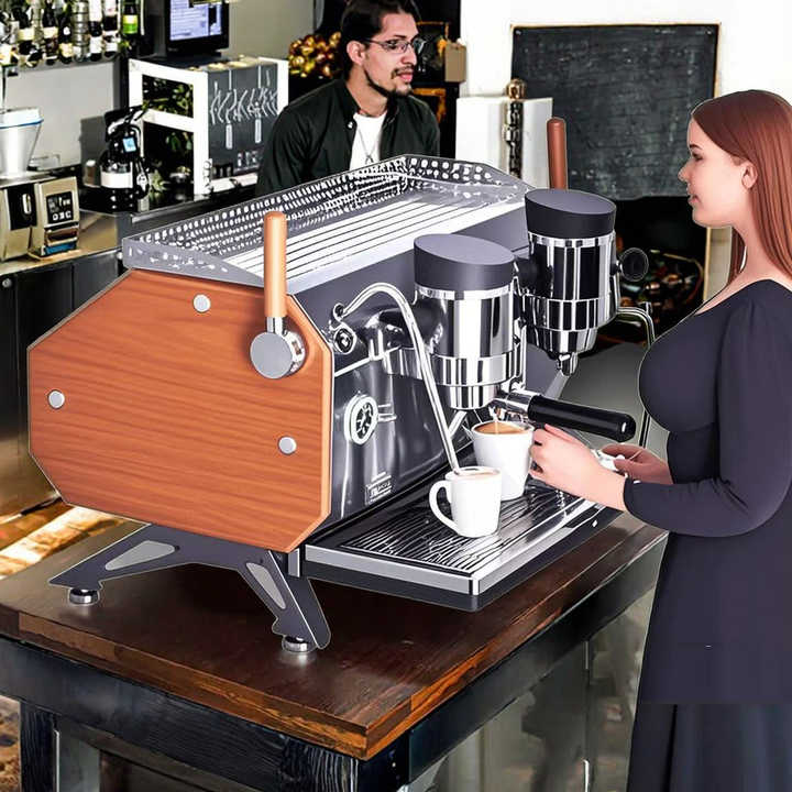 Professional Cafe Commercial Semi-Auto Espresso Coffee Maker One Group ...