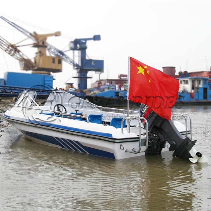 17.6ft Fiberglass Fishing Boat 5.38m Strong Hull Open Deck for Sea and ...