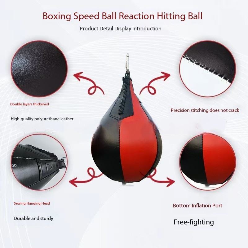 HOT Sale Hanging Boxing Punching Speed Ball Training Ball Leather Fast ...