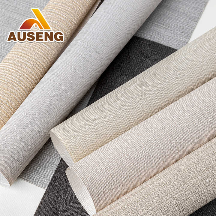 Modern Waterproof PVC Vinyl Wallpaper Fire-Proof Fabric Backed Wall ...