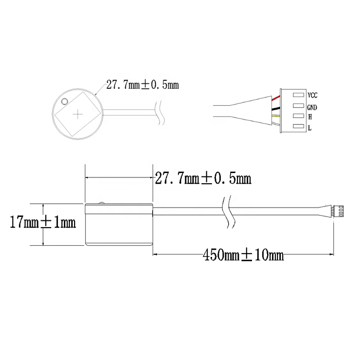 Taidacent Ultrasonic Liquid Level Sensor Module for Metal Containers