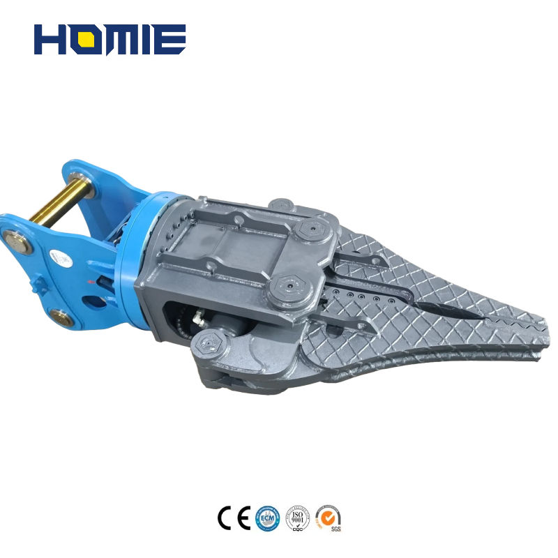 Rotating Excavator Hydraulic Demolition Pincer Scrap Metal Salvage Yard ...