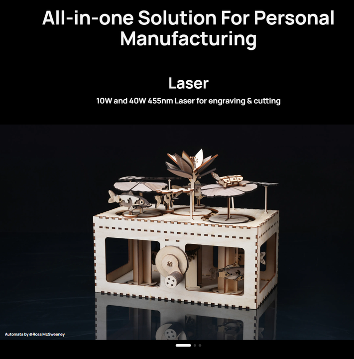 Bamboo Lab H2D 40W Dual-Nozzle 3D Printer 600mm/s Speed Multi-Material ...