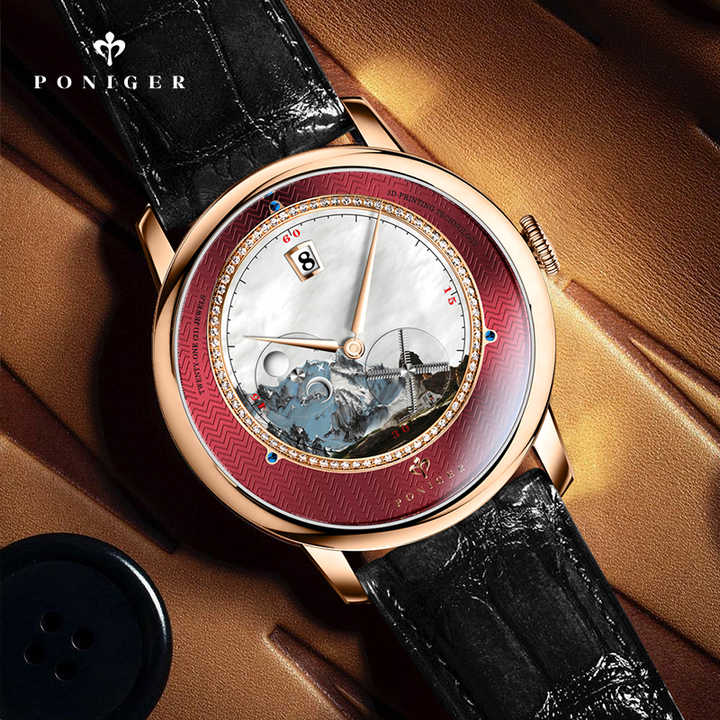 3d-printing Dial Diamonds Luxury Watch Men Automatic Mechanical