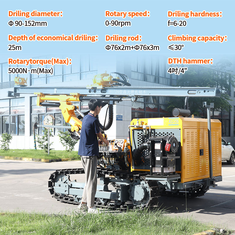 Kaishan Rotary DTH Drilling Rig-Diesel Engine Crawler Type for Mining ...