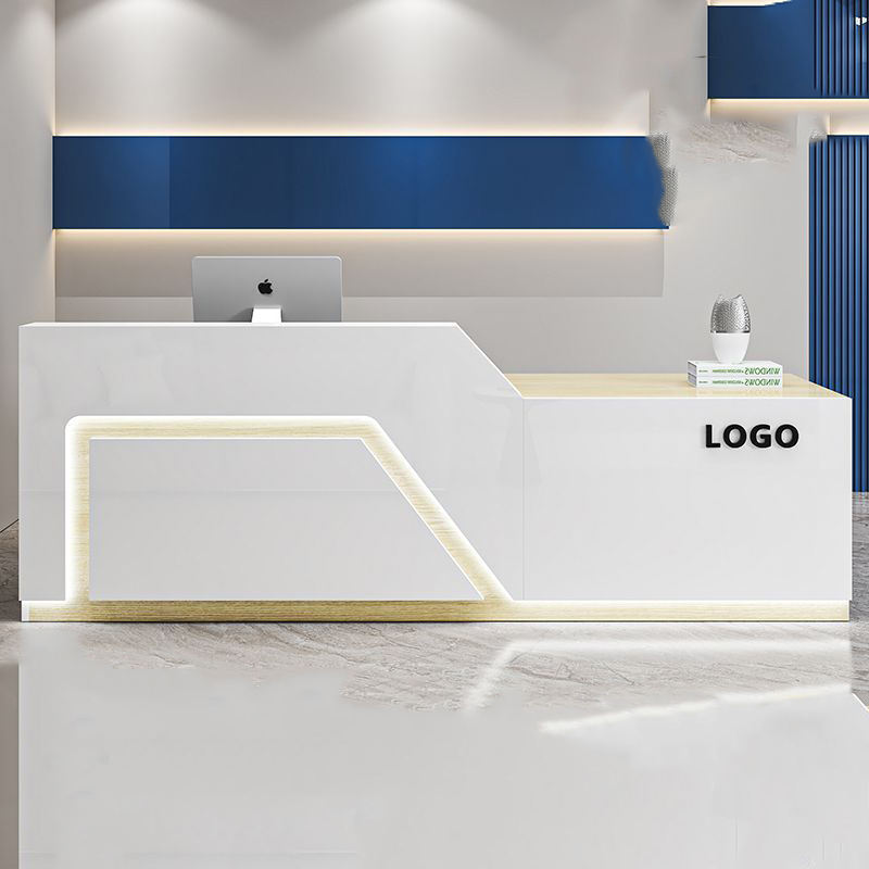 Modern Led-Lit Office Reception Desks for Large Counters