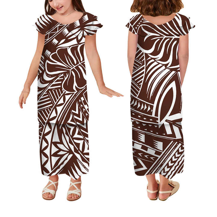 2024 New Arrival Double Layered Ruffles Kids Puletasi Set Dress ...