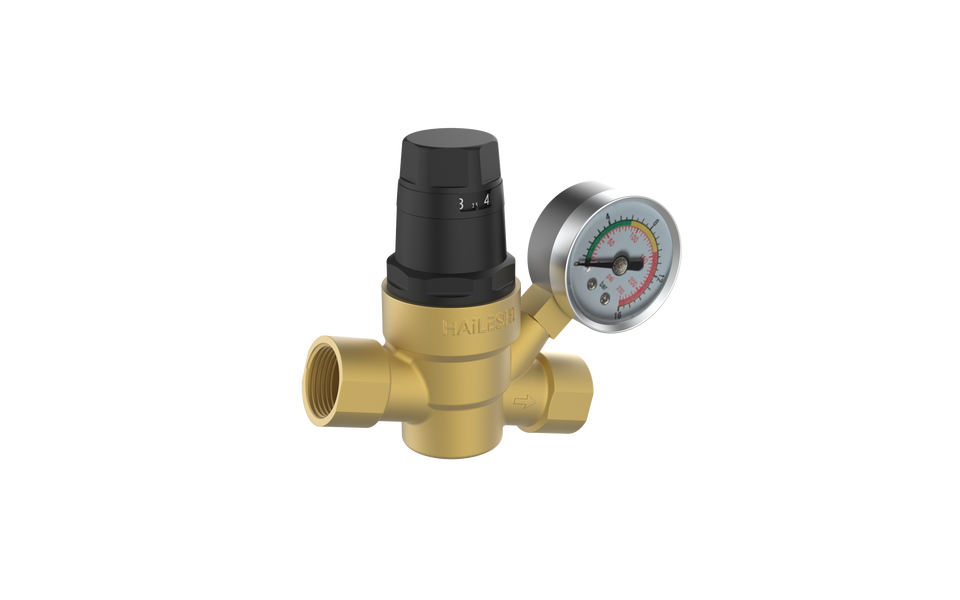 Adjustable Main Water Pressure Regulator Valve with Gauge for Reducing ...