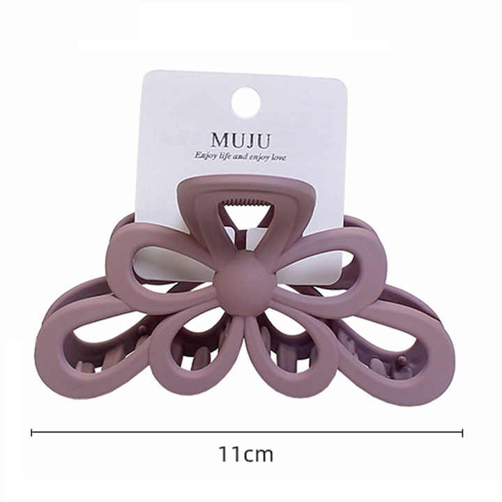 Sweet Simple Design Matte Flower Hair Claw Clips Big Plastic Hair ...