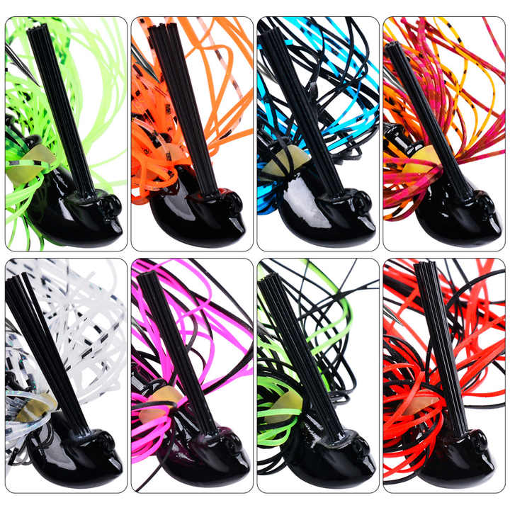 Anti-Snag Jig Lures with 7g/10g/14g Grass Guarded Lead-Head Hooks ...
