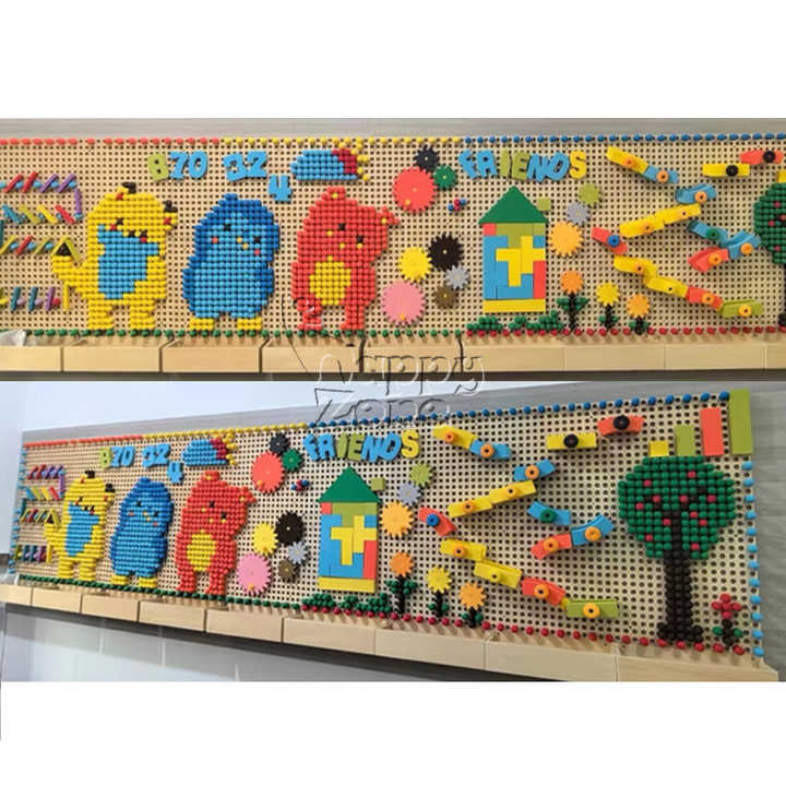 Children Educational EVA Blocks Wall Interactive Wall Game Mounted ...