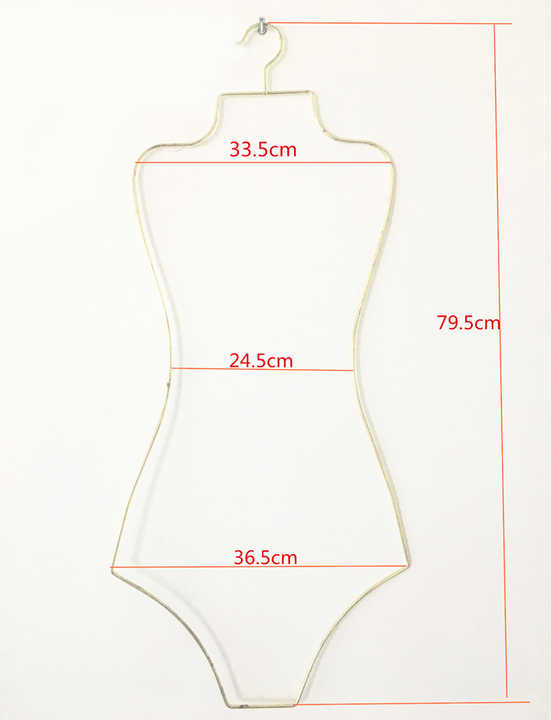 Body Shape Gold Metal Bikini Hangers - Wholesale Available
