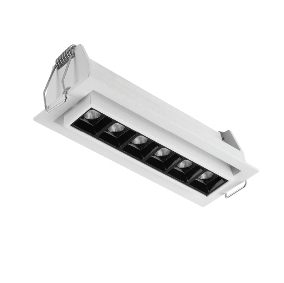 Aluminum Square Rectangle LED Recessed Downlight 6W-20W Office Ceiling ...