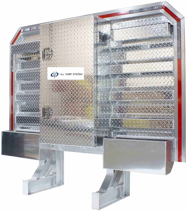 68(H) X 80(W) Aluminum Headache Rack Cab Guard W/ Center Enclosure ...