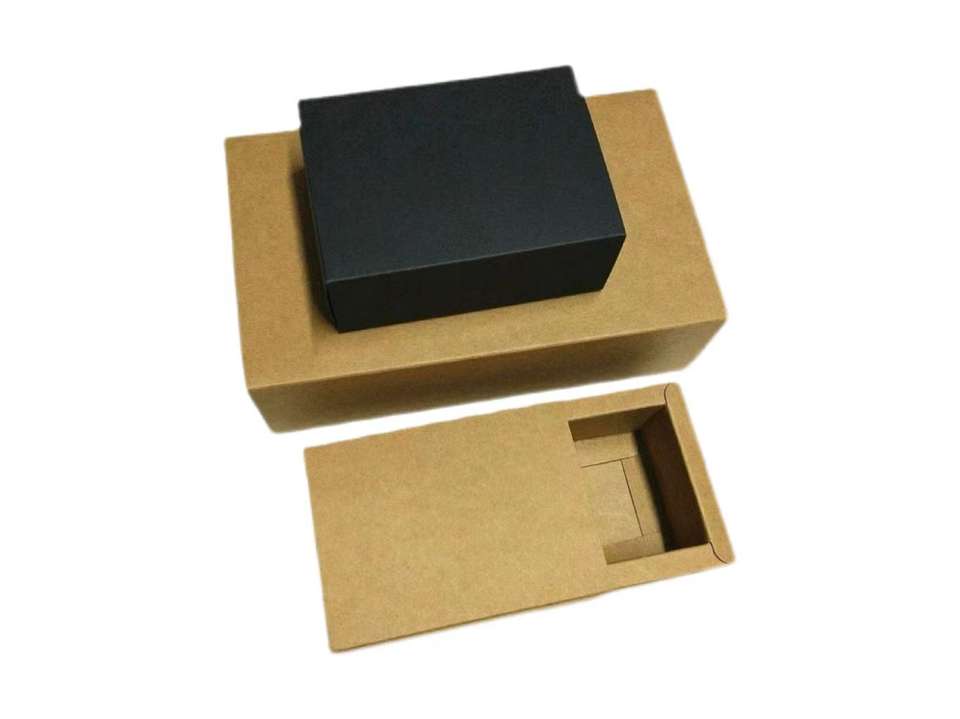Sliding Box with Lid Kraft Paper Pull Out Drawer Boxes for Clothing T ...